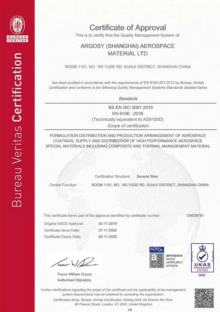 Quality Certifications | Aerospace Quality | Argosy International